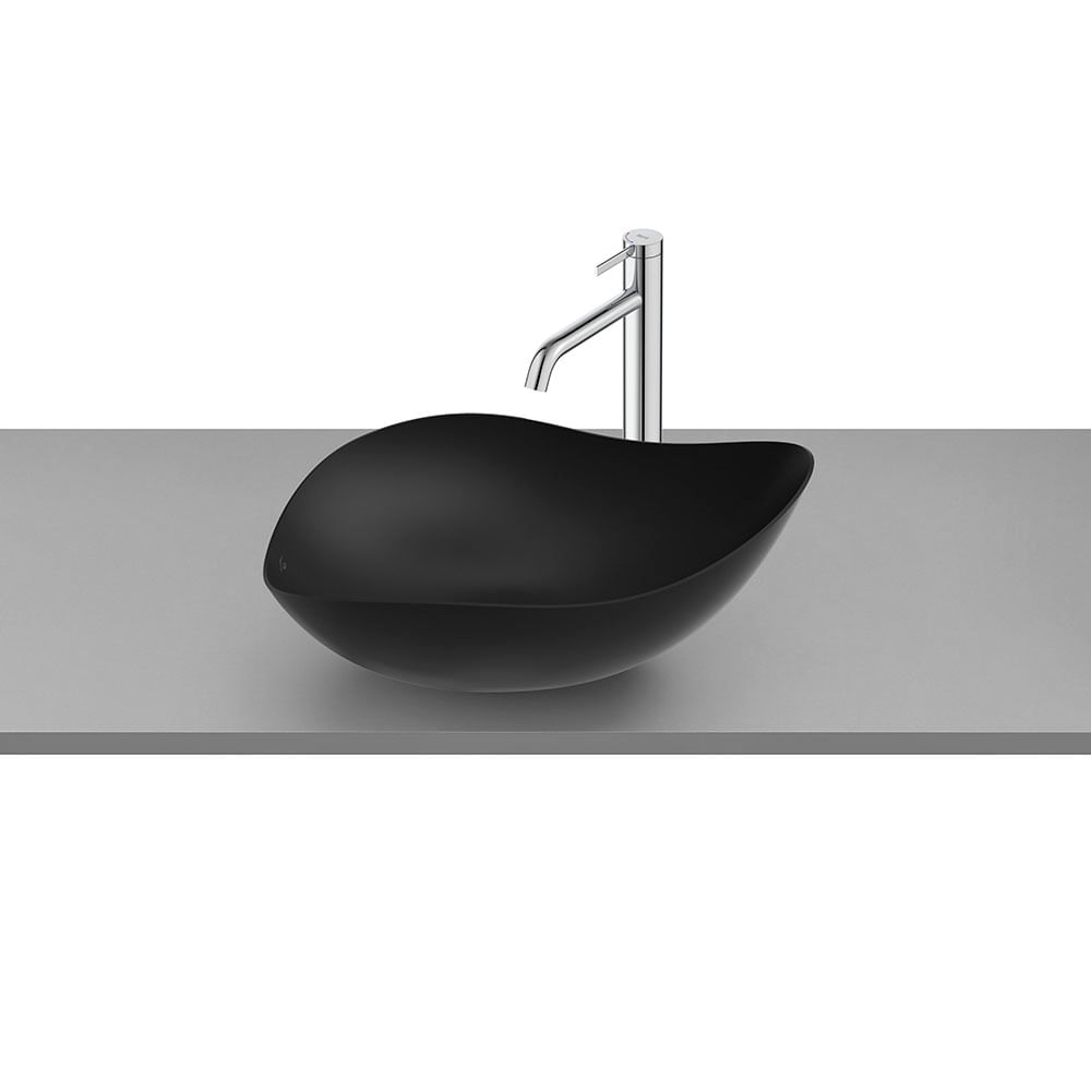 Cuba de Apoio Oval Ruy Ohtake Black Matte - Roca - Padovani: Materiais ...