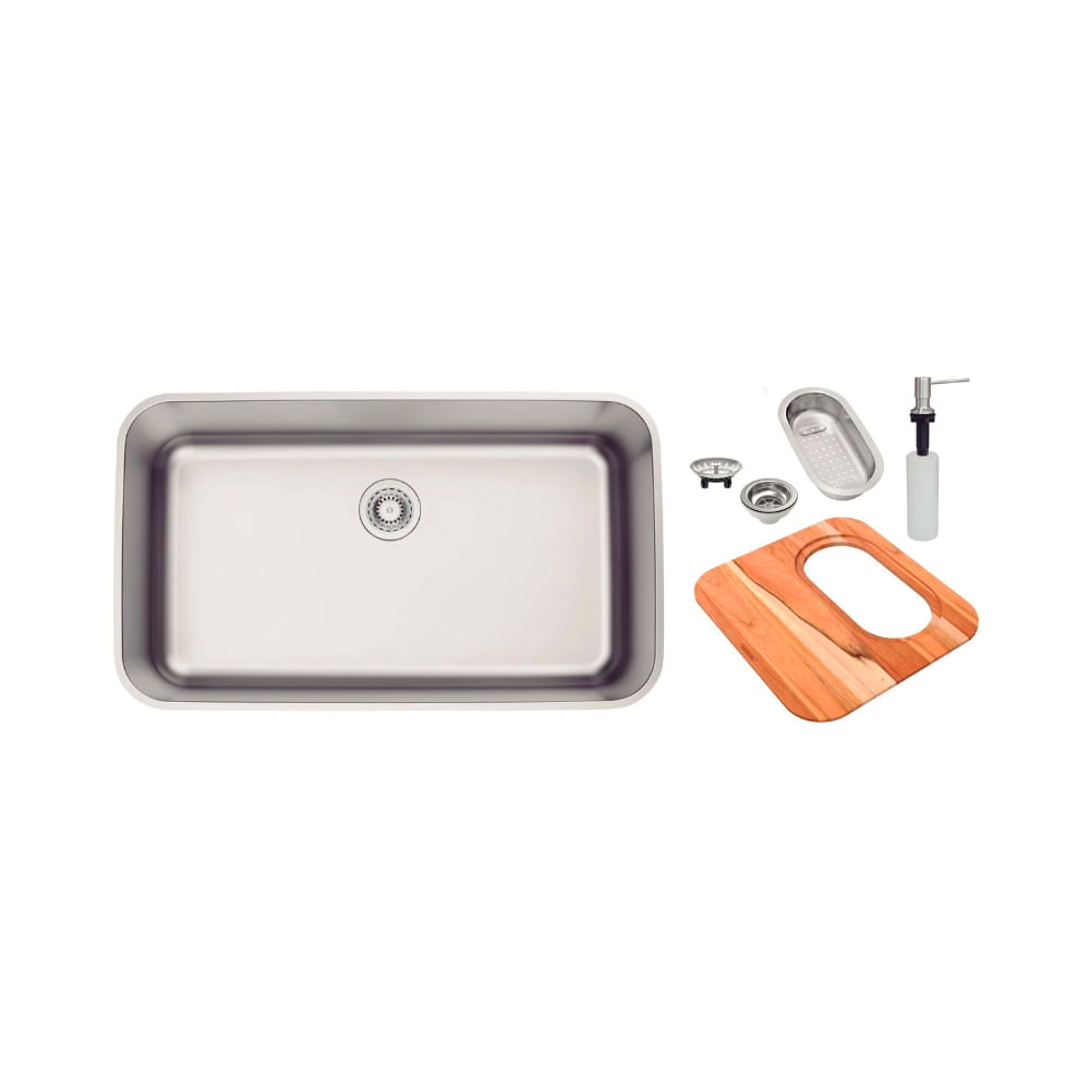 Cuba Inox Retangular 70x40x20 Com aço Inox Acetinado 94016/152 ...