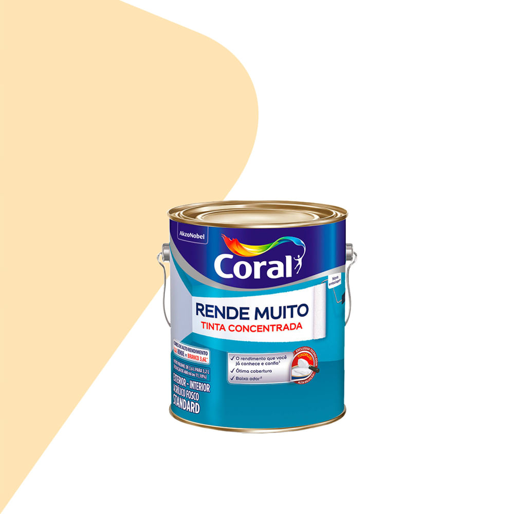 Tinta Acrílica Fosco Rende Muito Pérola 3,2L - Coral - Padovani ...