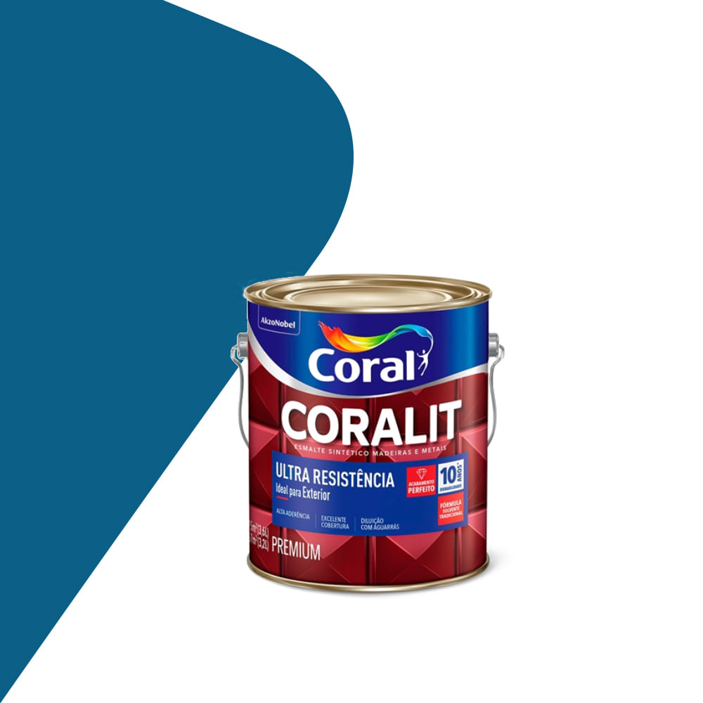 Esmalte Sintético Brilhante Coralit Azul França 3,6L - Coral - Padovani ...
