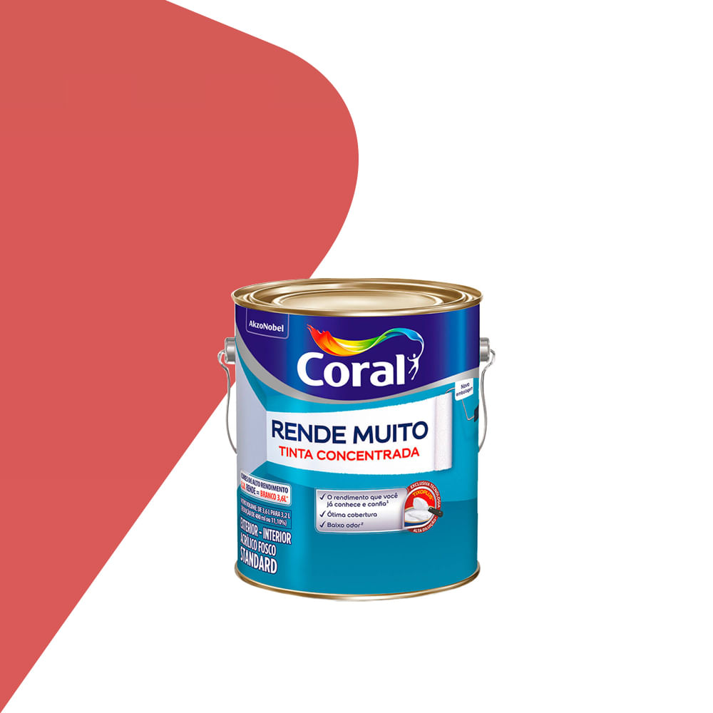 Tinta Rende Muito Fosco Suco de Goiaba 3,2L - Coral - Padovani ...